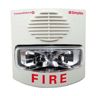 Simplex 49AV-WWF Wall White Horn Strobe - 1st Fire Alarm Supplier
